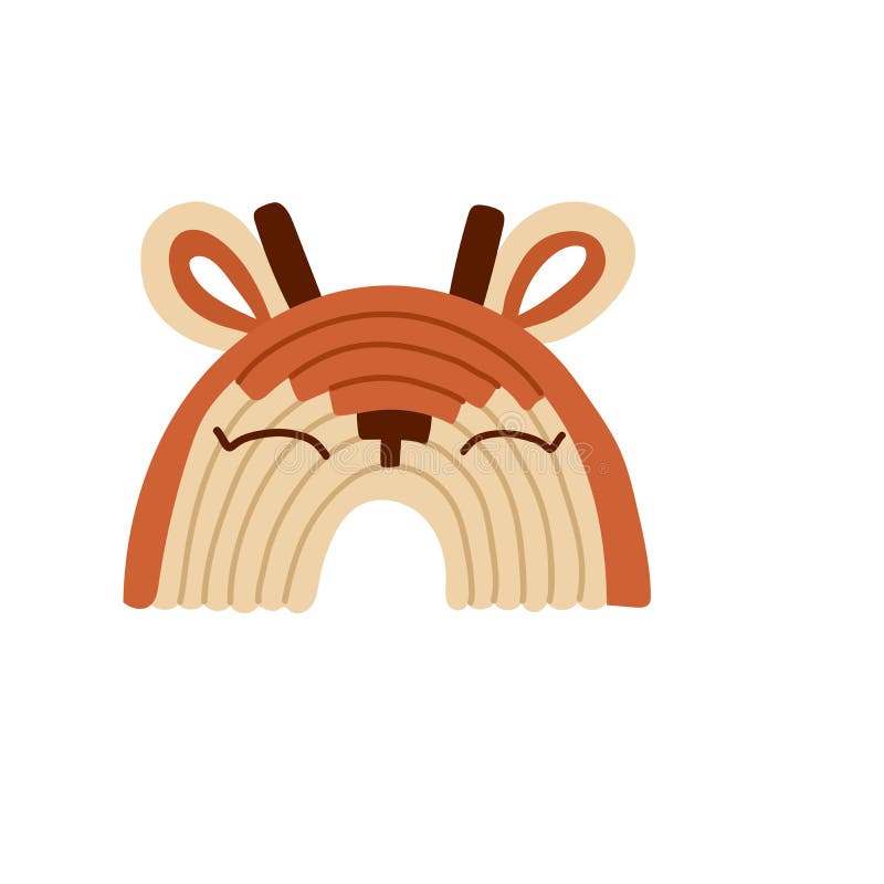 Cute Macrame Deer.Boho Nursery Stock Vector - Illustration of vector ...