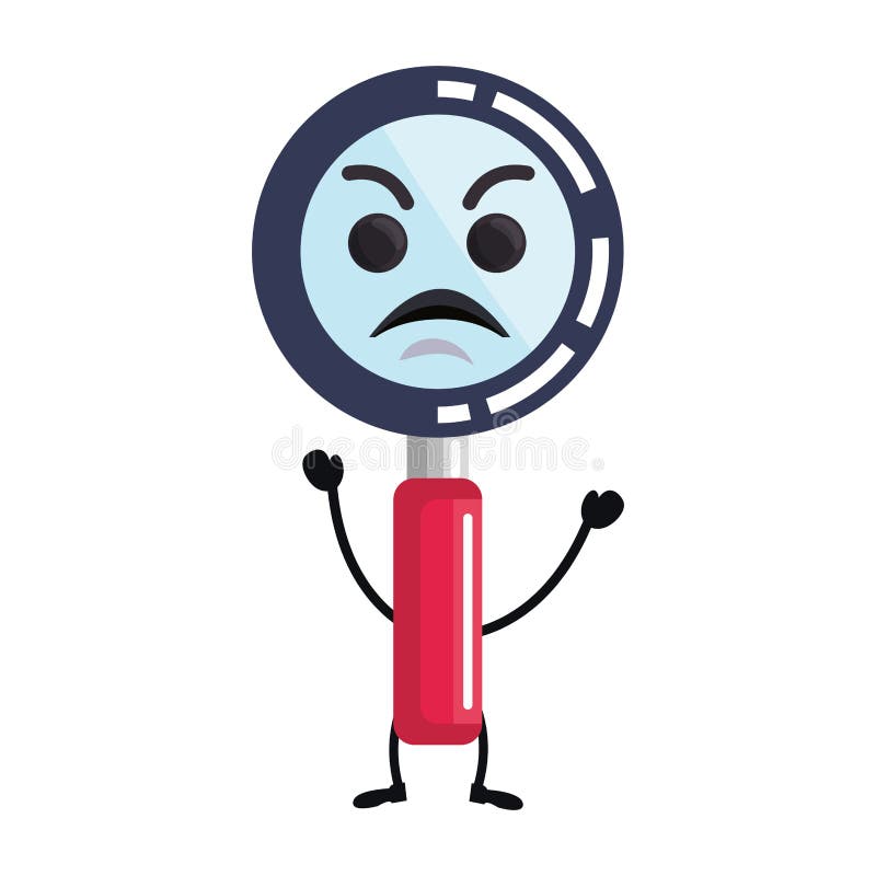 Cute Magnifying Glass Vector Icon Illustration. Searching Items with ...