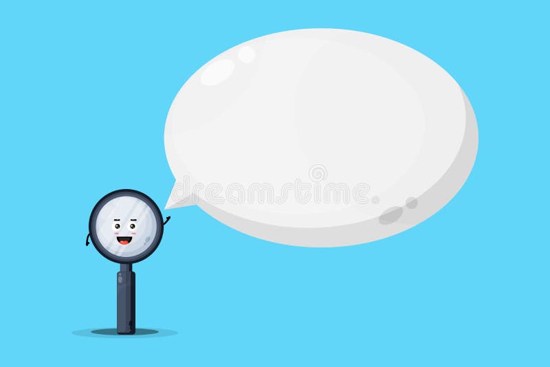 Cute Magnifying Glass Vector Icon Illustration. Searching Items with ...