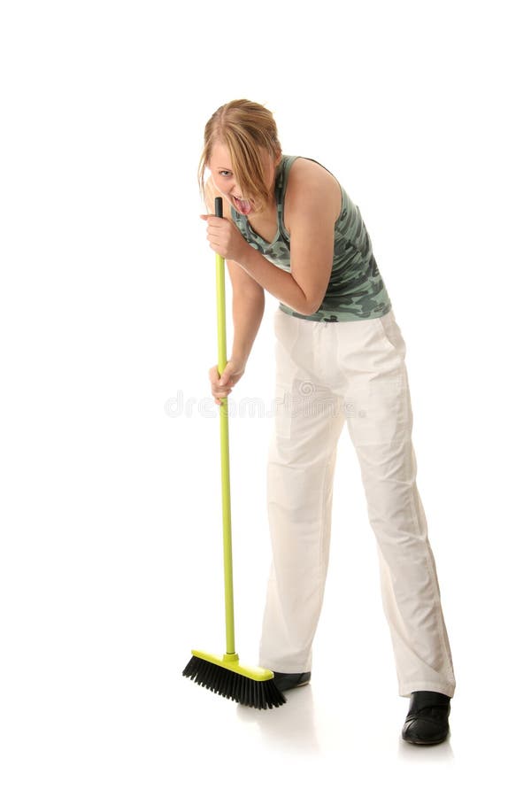 Cute maid woman cleaner stock photo. Image of hair, adult - 11553958