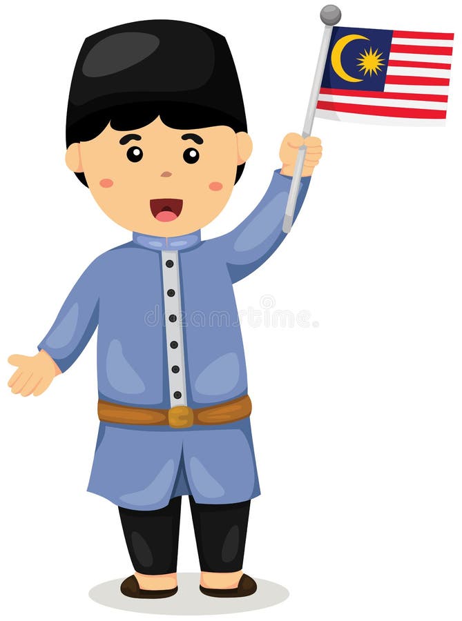 Cute Malaysian Boy In Traditional Clothes Stock Vector - Image: 44912301