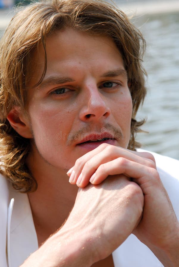 Cute male face stock image. Image of brown, hair, human - 4313967