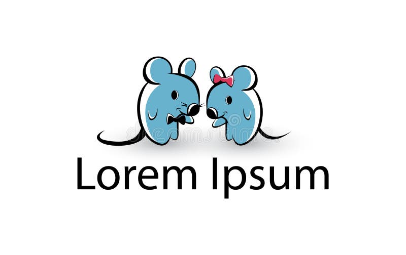 Cute male and female mice stock vector. Illustration of celebration ...