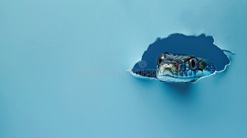 Cute Mamba Peeking through a Hole Stock Illustration - Illustration of ...