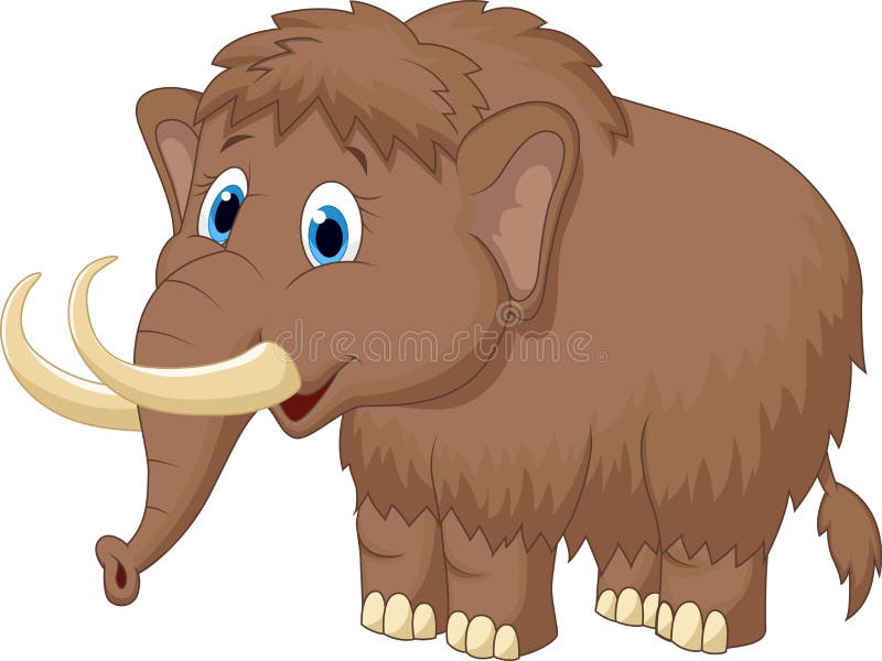 Cute mammooth cartoon stock vector. Illustration of brown - 34230674