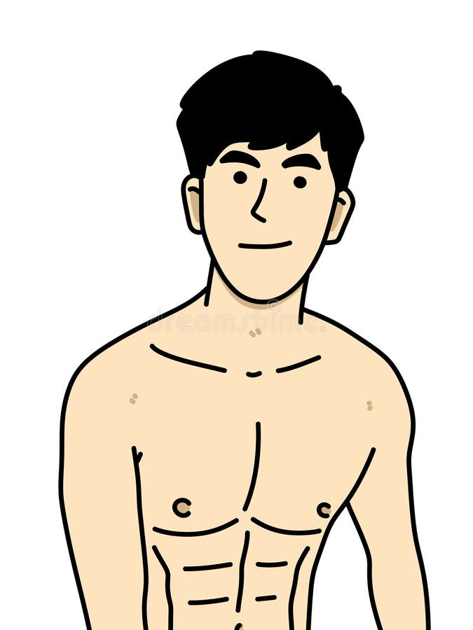 Cute Man Cartoon on White Background Stock Illustration - Illustration ...