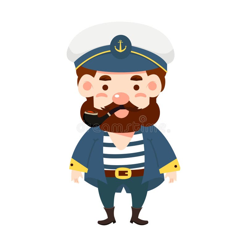 Cute man in sailor costume stock vector. Illustration of costume ...