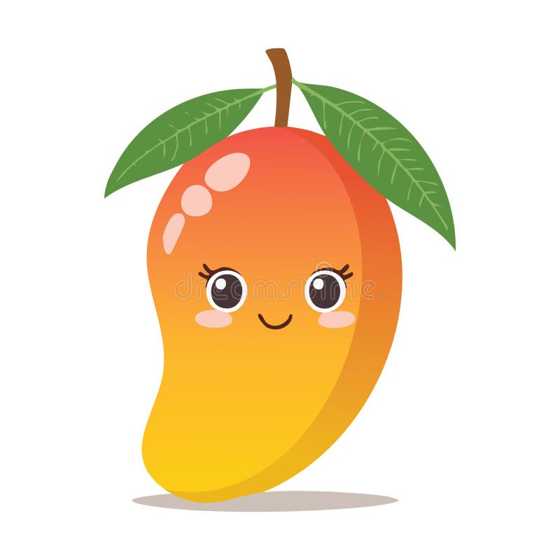 A Cute Mango Fruit Illustration Stock Vector - Illustration of icon ...