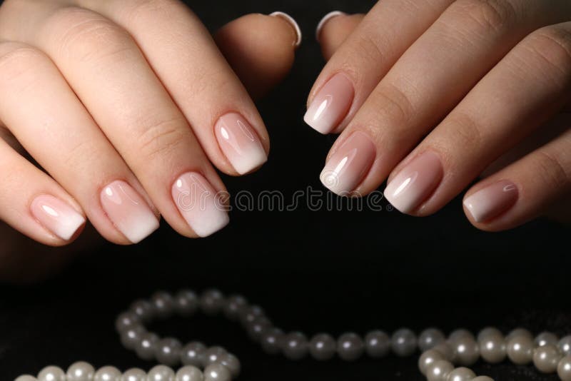 Cute Manicure on Female Hands. Woman Hands 2019 Stock Image - Image of ...