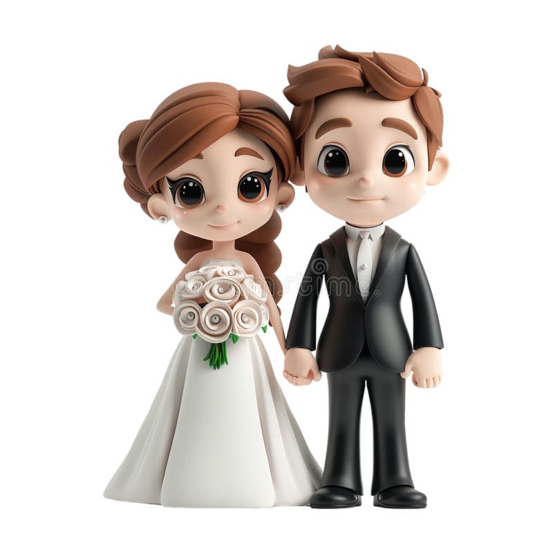 Cute Married Couple Standing on Transparent Background - Ai Generated ...