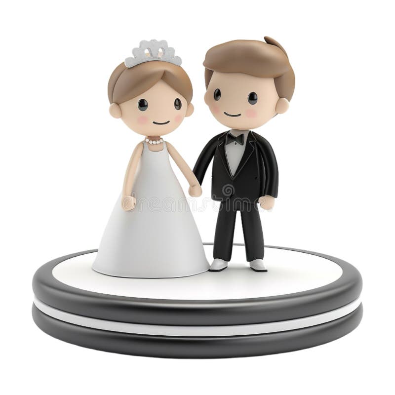 Cute Married Couple Standing on Transparent Background - Ai Generated ...