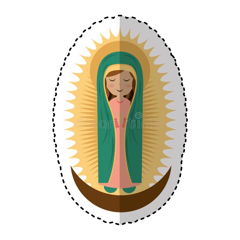 Cute mary virgin icon stock vector. Illustration of holy - 88719642