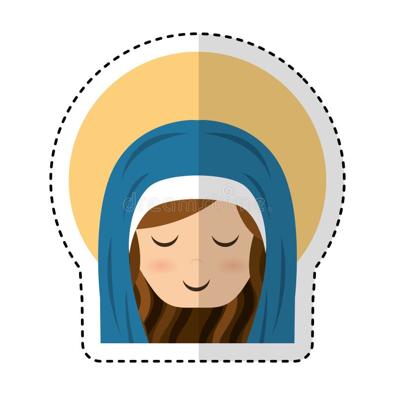 Cute mary virgin icon stock vector. Illustration of sacred - 88719833