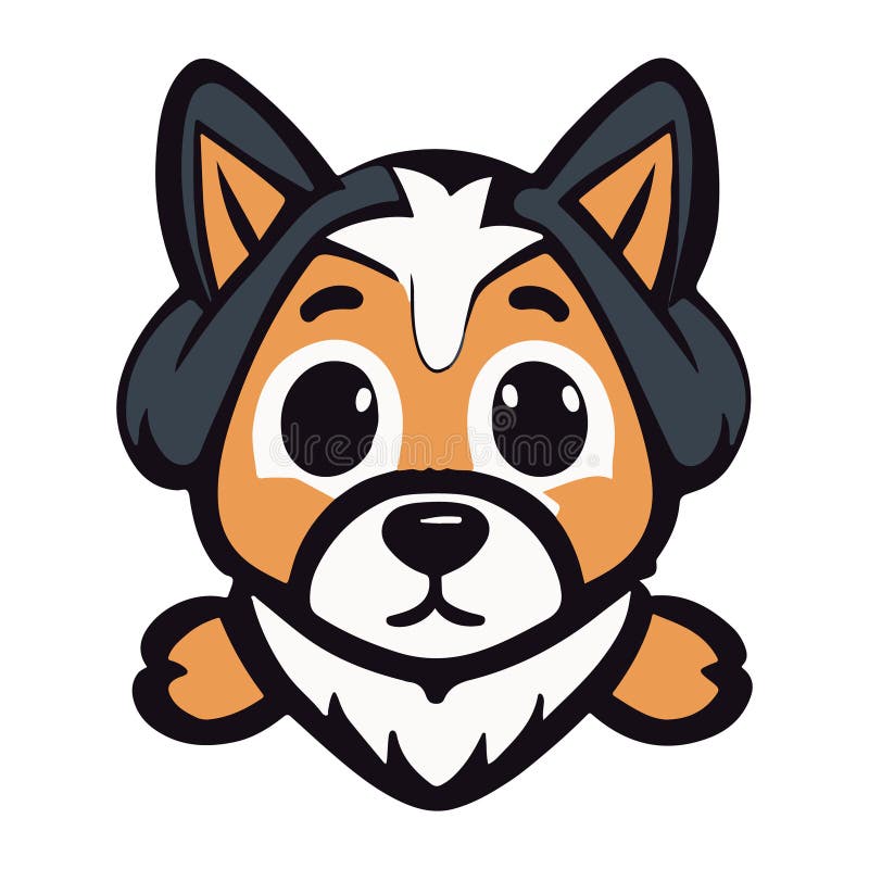 A Cute Mascot Cat Logo Simple Vector Art. Stock Vector - Illustration ...