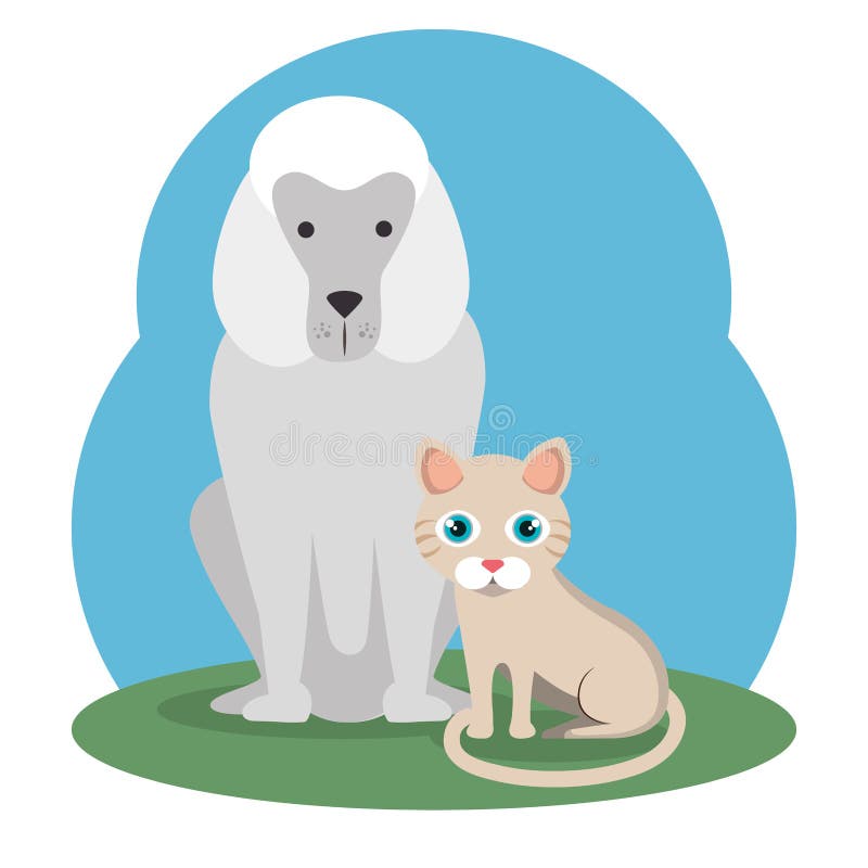 Cute Cat and Dog Mascots Adorables Characters Stock Vector ... Cute Cat and Dog Mascots Adorables Characters Stock Vector ...
