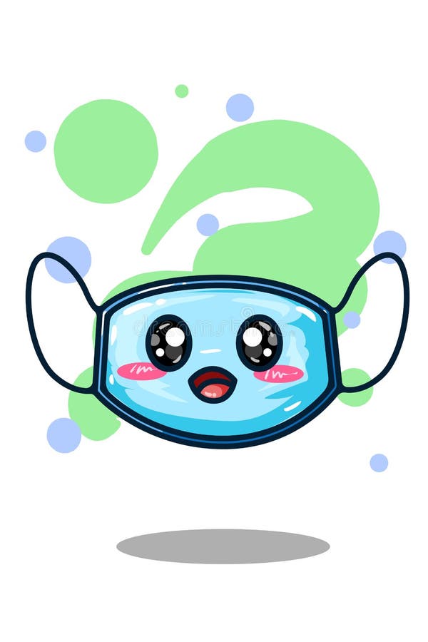 A Cute Mask Vector Illustration Hand Drawing Stock Vector ...