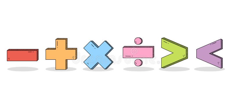 Free download cute math symbols clipart for design and education use