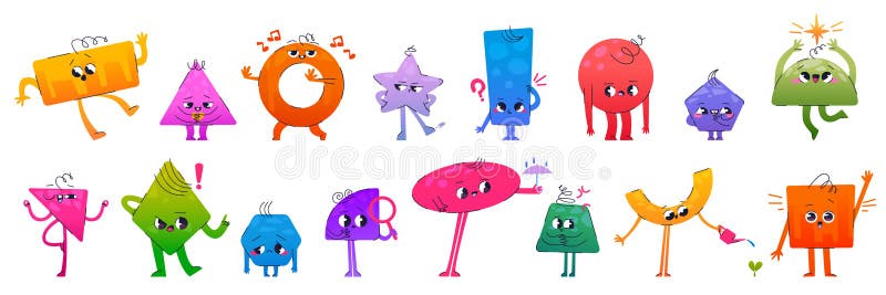 Basic Geometry Funny Set Stock Illustrations – 1,540 Basic Geometry ...