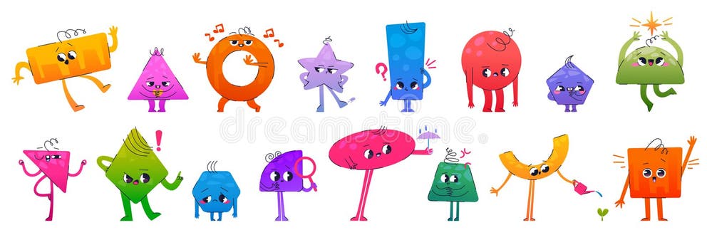 Basic Geometry Funny Set Stock Illustrations – 1,540 Basic Geometry ...