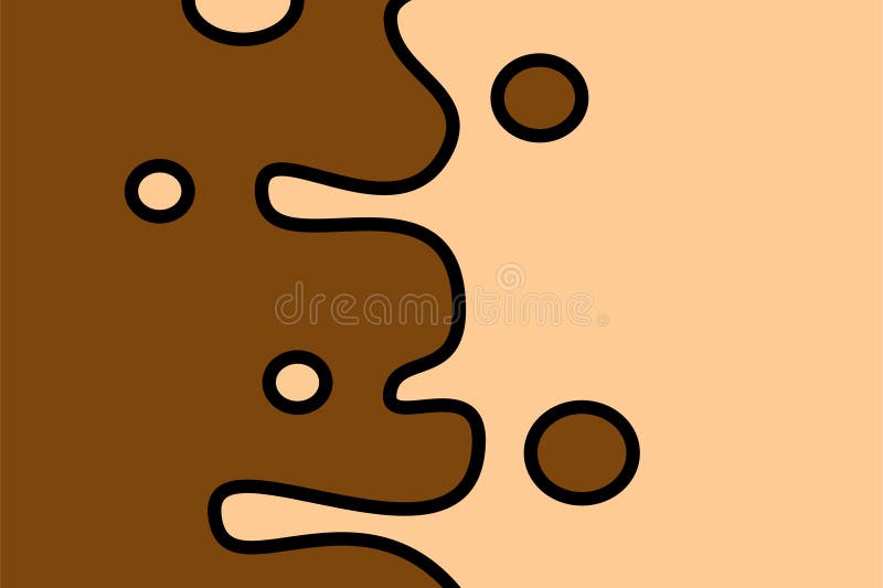Cute Melt Chocolate Background with Comic Style Stock Vector ...