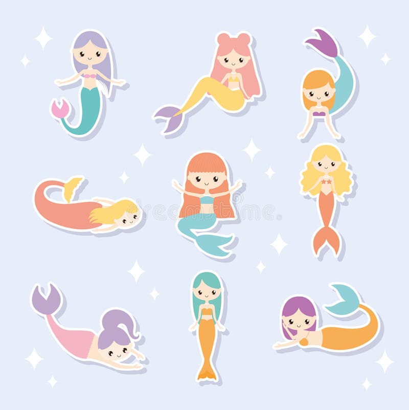 Joy of Mermaids stock illustration. Illustration of marine - 818495