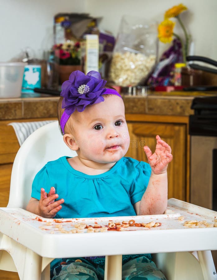 Cute Messy Baby stock photo. Image of child, baby, food - 47469186