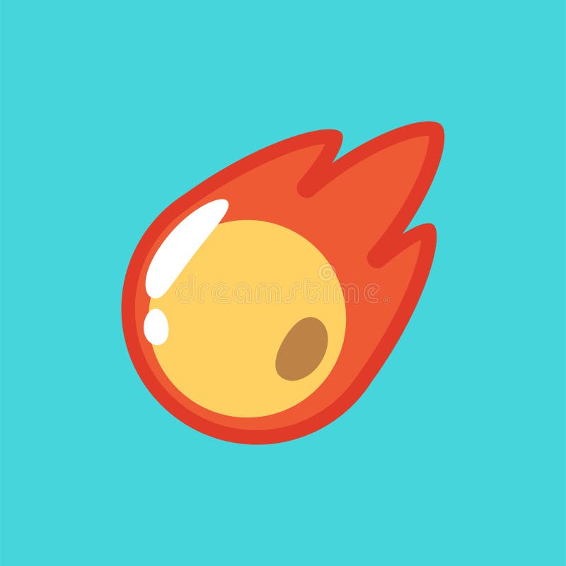 The Cute Meteor. Isolated Vector Illustration Stock Illustration ...