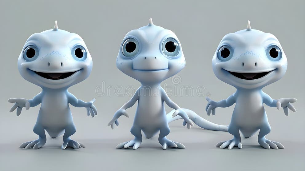 Cute Micro Creature Character Displaying Expression Generative AI Stock ...