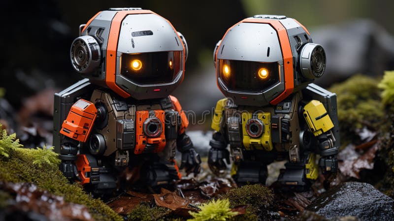 Cute Microbots Wallpaper stock photo. Image of nanobot - 295377342