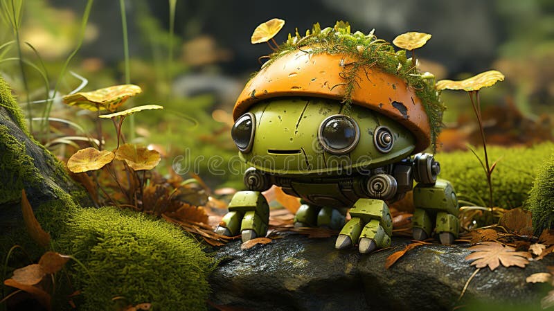 Cute Microbots Wallpaper stock image. Image of fiction - 295377367