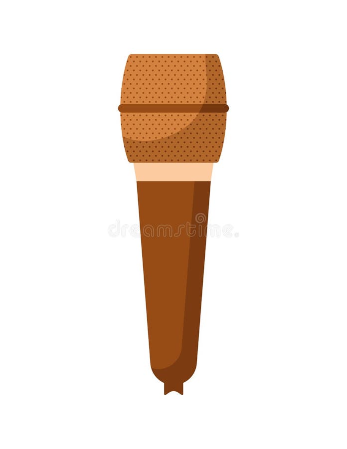 Cute microphone design stock vector. Illustration of studio - 242714145
