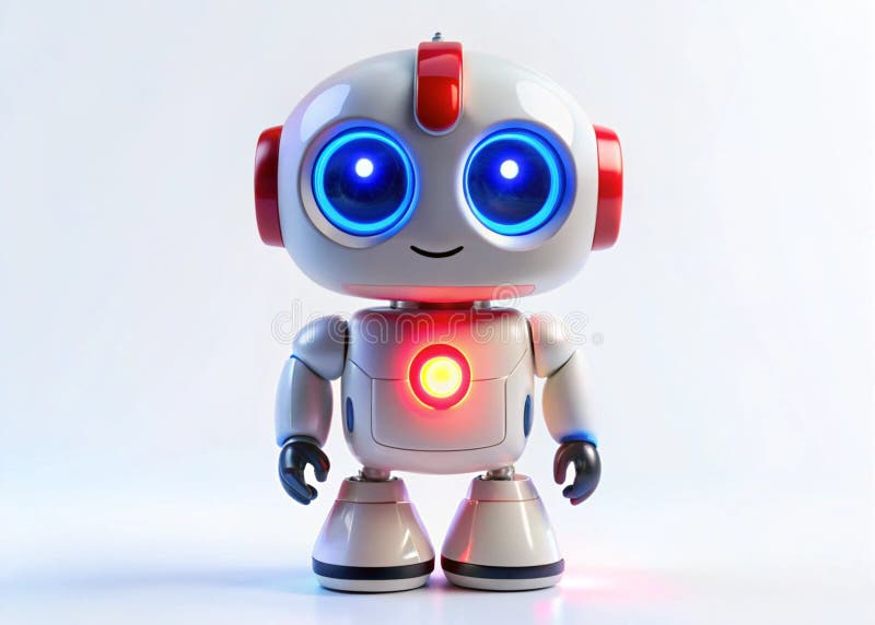 Cute Mini Ai Robot Generative Ai Stock Illustration - Illustration of ...