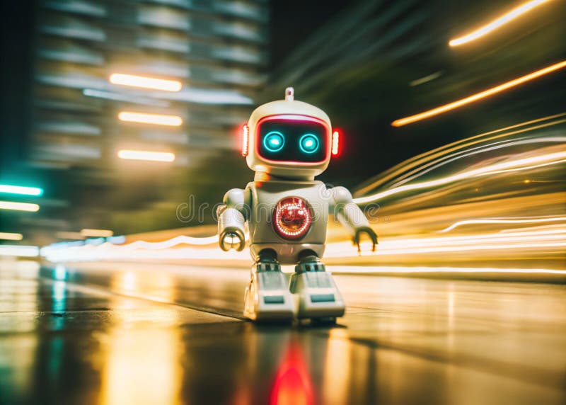 Cute Mini Ai Robot Generative Ai Stock Illustration - Illustration of ...