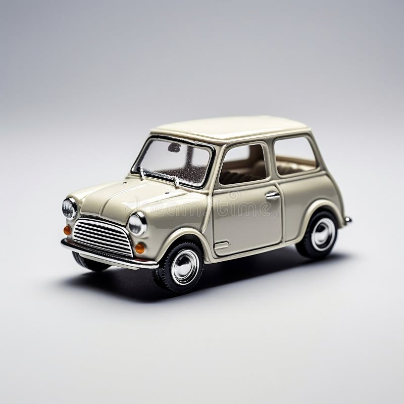 Cute Mini Car on White Background with Depth of Field. Generative AI ...