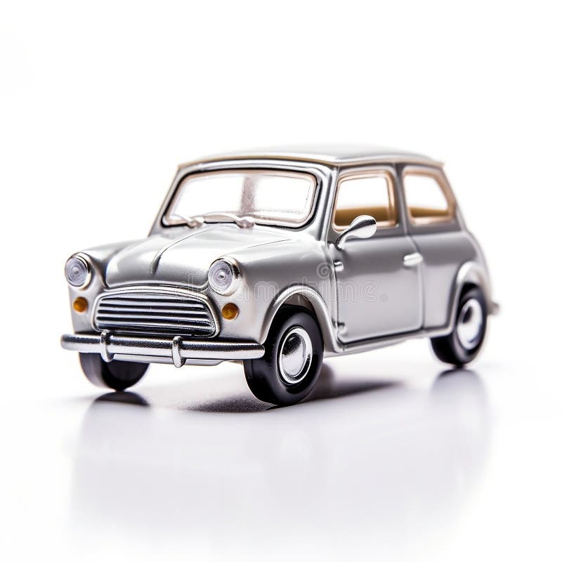 Cute Mini Car on White Background with Depth of Field. Generative AI ...