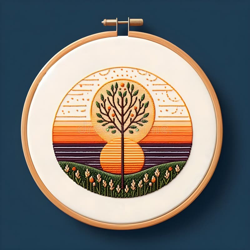 Cute minimal tree views stock illustration. Illustration of laser ...