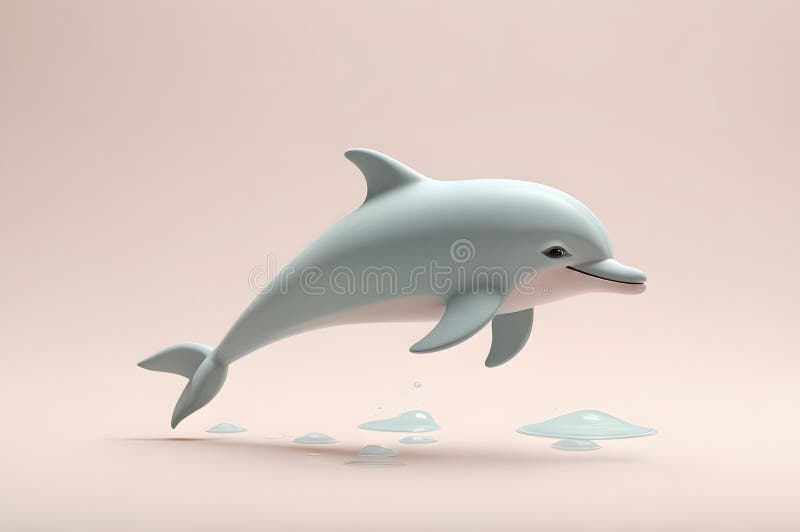 A Cute Minimalistic Simple Dolphin is Generated Using AI. Stock ...