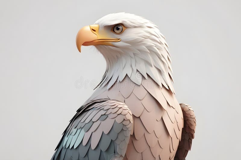 A Cute Minimalistic Simple Eagle is Generated Using AI. Stock ...