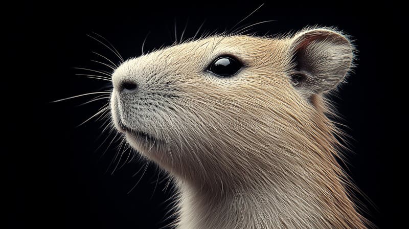 A Cute Minimalistic Simple Capybara Side Profile Stock Illustration ...