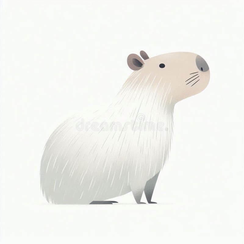 A Cute Minimalistic Simple Capybara Side Profile, Stock Illustration ...