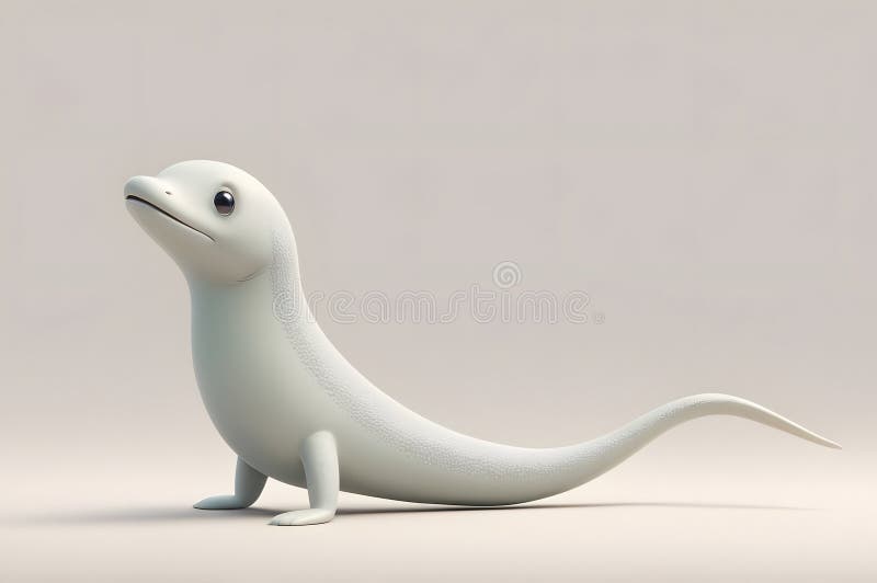 A Cute Minimalistic Simple Full-body Eel is Generated Using AI. Stock ...