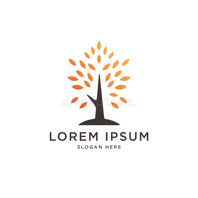 Cute Modern Tree Logo Icon Vector Stock Vector - Illustration of ...