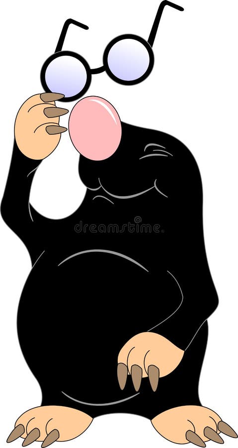 Disney Cartoon Mole With Glasses