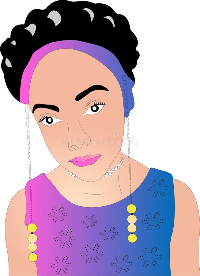 Cute Mom Potrait Vector Artwork Stock Vector - Illustration of person ...