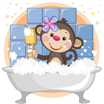 Cute Monkey stock vector. Illustration of happiness, illustrations ...