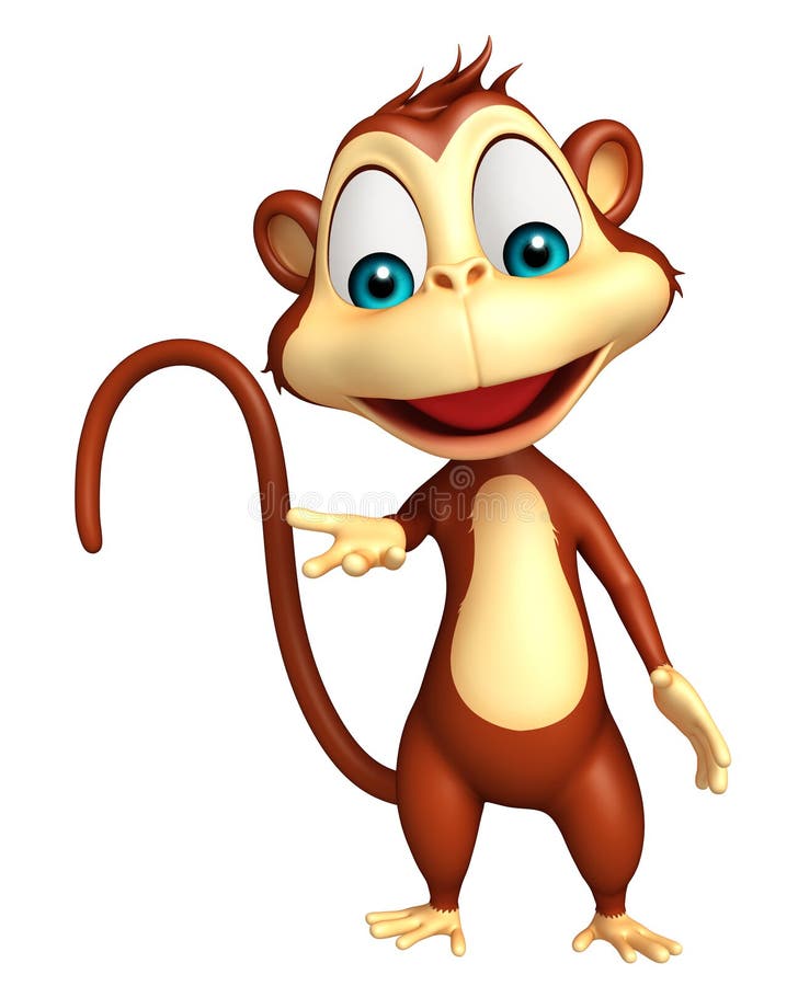 Cute Monkey Cartoon Character Stock Illustration - Illustration of ...