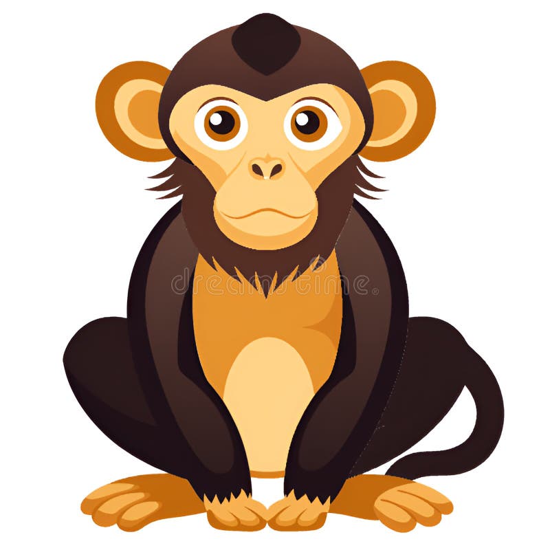 Cute Monkey Cartoon Icon Vector Illustration Design Stock Illustration ...