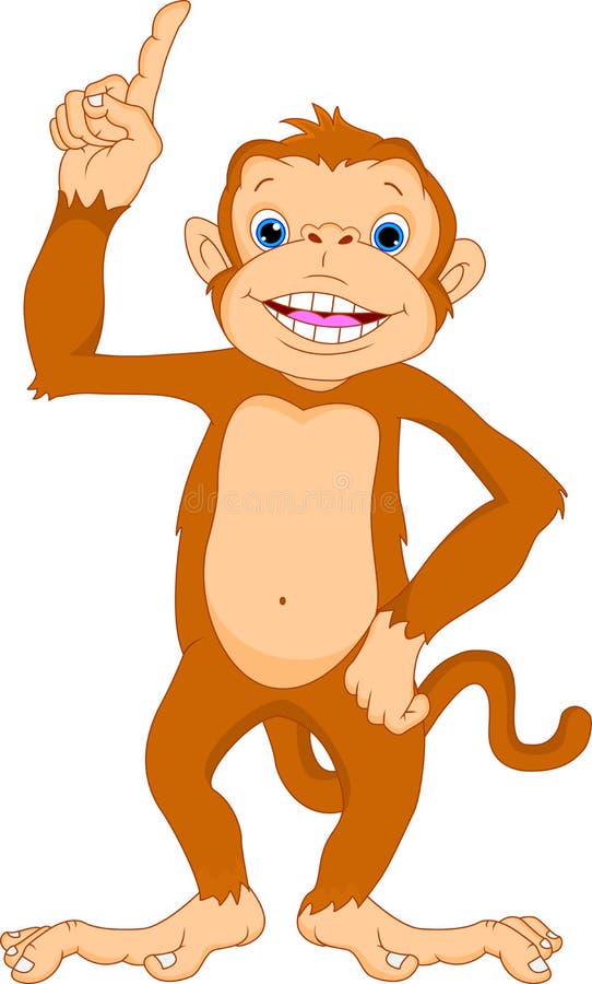 Cute monkey cartoon stock vector. Illustration of jungle - 54988730