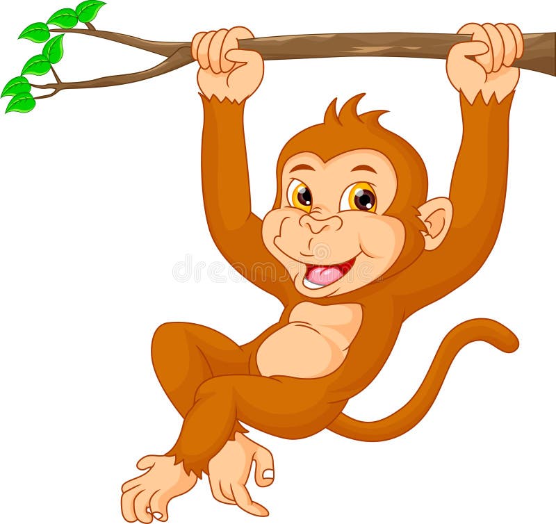 Cute monkey cartoon stock vector. Illustration of child - 74769424