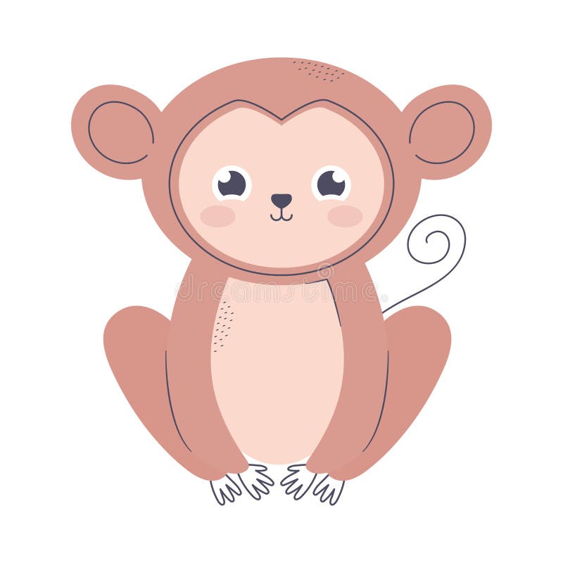 Cute monkey design stock vector. Illustration of character - 246566821